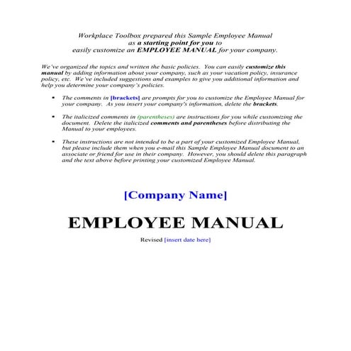 Employee manual | DOC