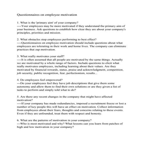 Employee motivation | DOCX