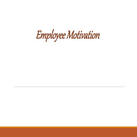 Employee Motivation Ppt