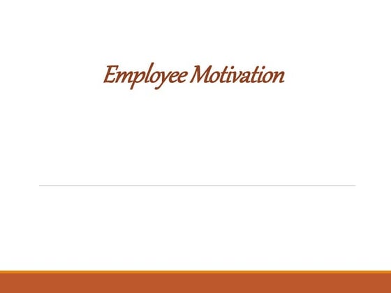 Motivation at work | PPT | Careers