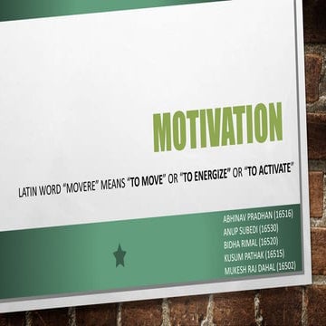 Employee motivation seminar | PPTX