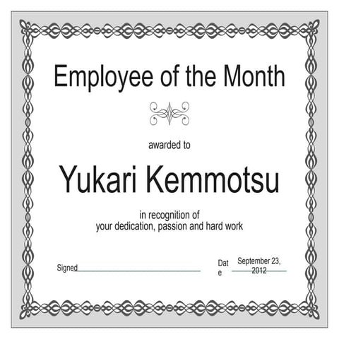 Employee of the month | POTX