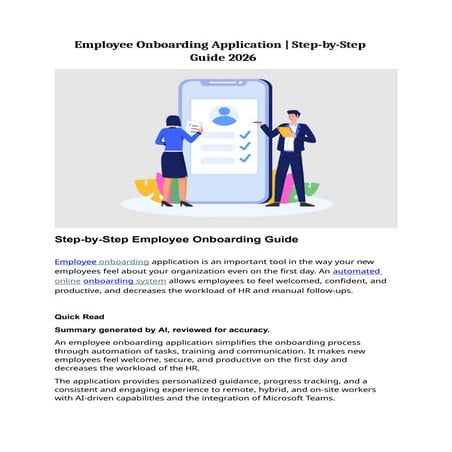 Employee Onboarding Application | Step-by-Step Guide 2026 | PPTX