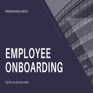 Employee Onboarding Professional Presentation in VIolet Corporate ...