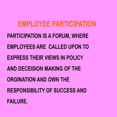 Employee participation | PPT