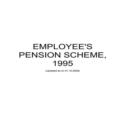 Employee pension scheme | PDF