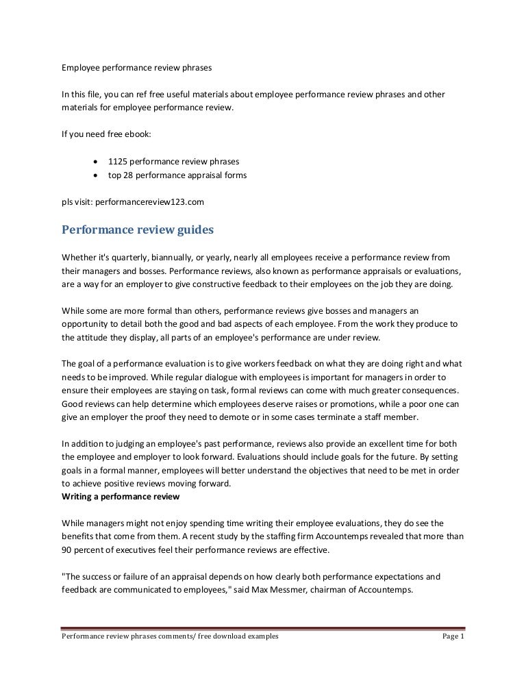 Employee Performance Review Phrases employee-performance-review-phrases