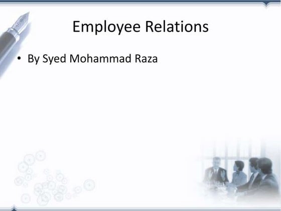 Employee Relations | PPT