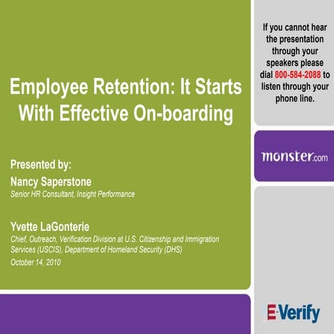 Employee Retention It Starts With Effective Onboarding Pptx