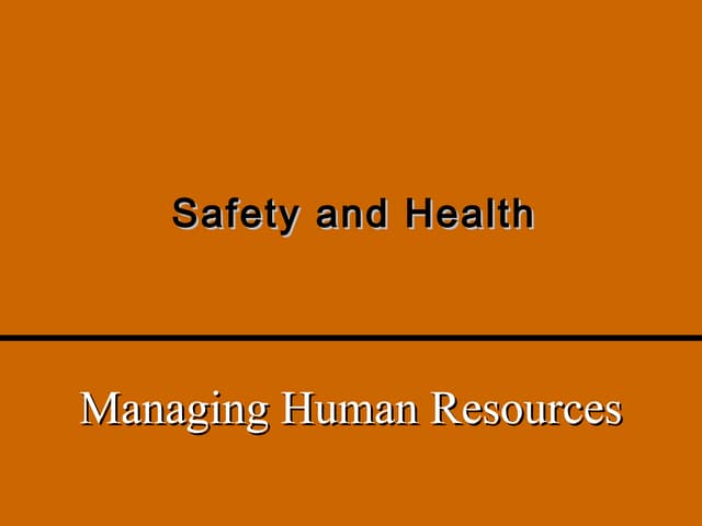 New Employee Safety Orientation | PPT