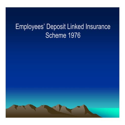 Employees deposit linked insurance scheme 1976 | PDF