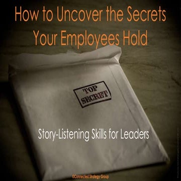 Uncover Your Employees' Secrets | PPT