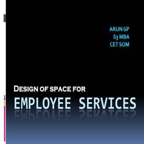 Design of space for Employee services | PDF