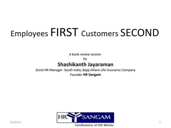 "Employees first customer second" by Mr.Vineet Nayar | PPT