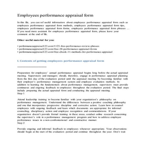 Positive performance appraisal comments