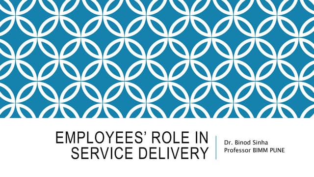 The servuction model and the analysis in the workplace | DOCX