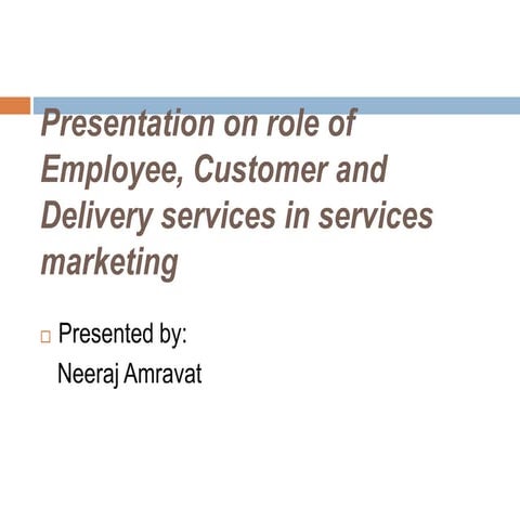 Employees’ roles in service delivery | PPTX