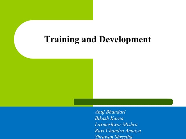 Training and development policy | PDF