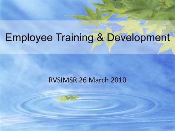Employee Training & development | PPT