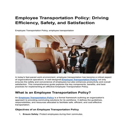 Employee Transportation Policy_ Driving Efficiency, Safety, and ...