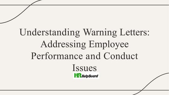 warning letter to employee , Warning Letter for Poor Performance | PPT