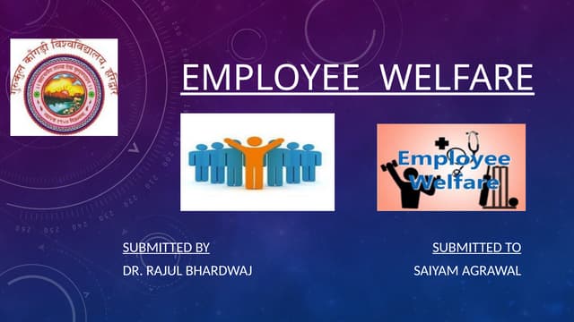 Employee welfare | PPT