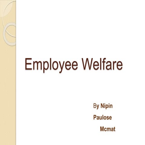 5. staff welfare | PPTX