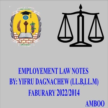 Ethiopian employment law short note by Yifru Dagnachew LL.B, LL.M at ...
