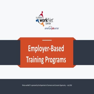 Employer-Based Training Programs | PPTX | Vocational Training | Careers