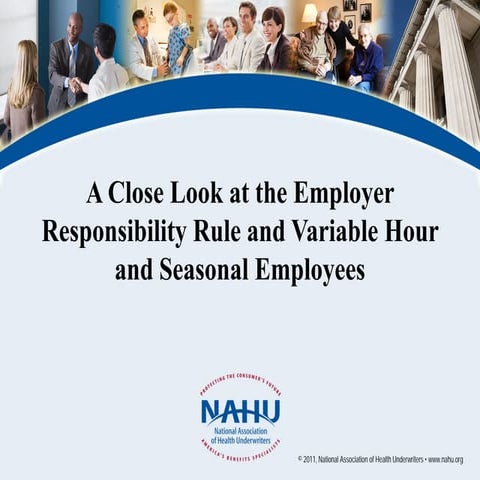 Employer Responsibility Variable Hour and Seasonal Employees | PDF