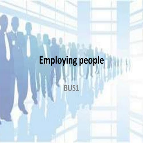 Employing people | PPT