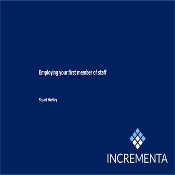 Employing your first member of staff | PPTX