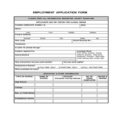 DOLE NCR : Application form registration of job, service contractor and ...