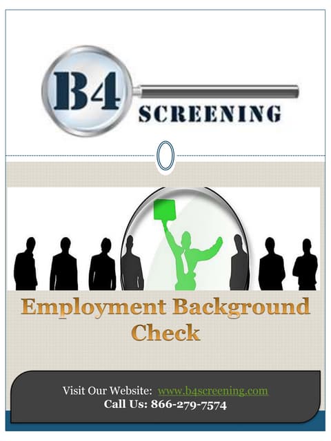 Employment Background Checks presentations