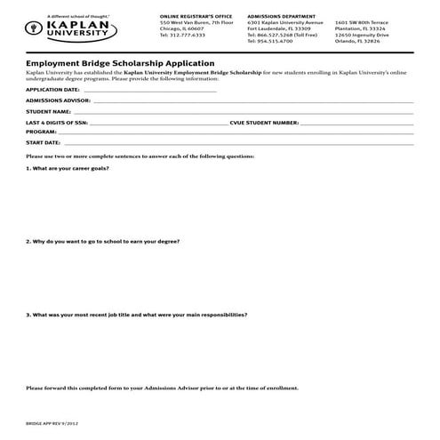 Employment bridge application 09 4-12-1 | PDF