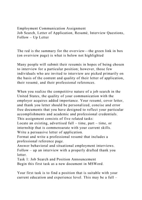 Application Form and Resume Types | PPT