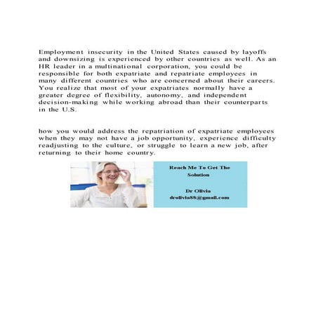 Employment insecurity in the united states caused by layoffs and | DOCX