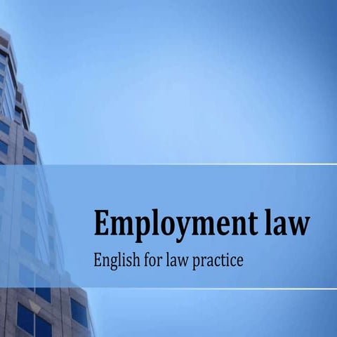 Employment law | PPTX
