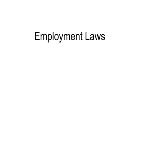 Employment laws | PPT