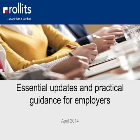 Employment Law Update: essential updates and practical guidance for ...
