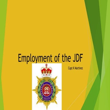 Employment of the JDF | PPTX | Law