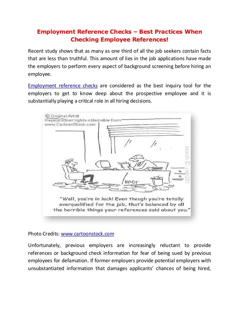 Employment Reference Checks – Best Practices When Checking Employee R…