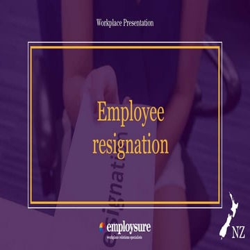 Employsure Workplace Presentation | Employee Resignation | PPTX