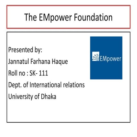 Empower foundation | PPTX