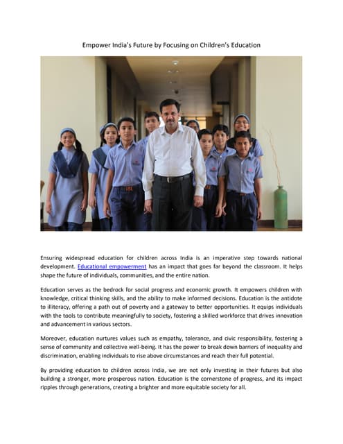 Role of Education in National Development.docx | Education industry ...