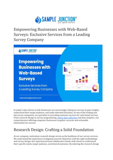 The Evolution of CAWI Surveys How Sample Junction Leads the Way | PDF