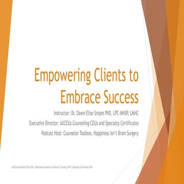 Empowering clients to embrace success | PPT