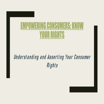 Empowering Consumers rights of India.pptx