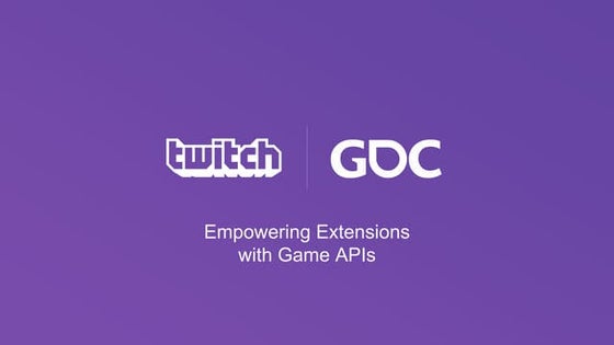 Twitch for Game Developers | PDF