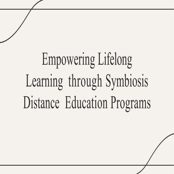 Symbiosis Distance Learning Centre Building Tomorrow's Leaders in ...
